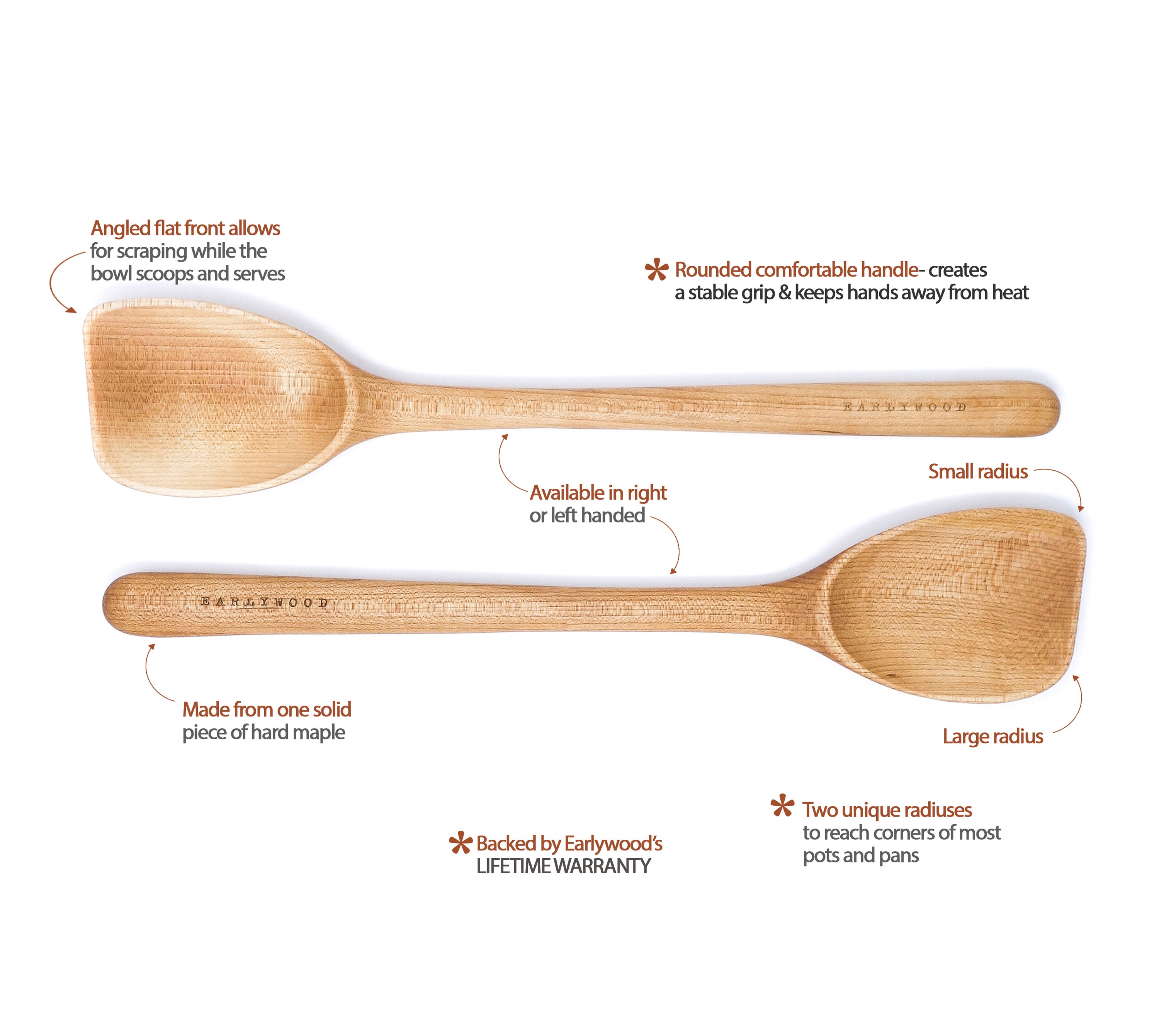 Wooden Scraper Spoon - Earlywood