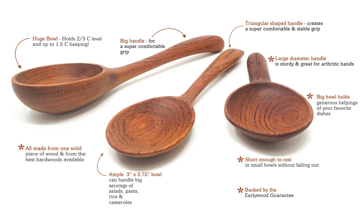 wooden serving spoon set - Earlywood