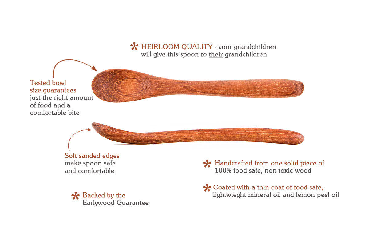 personalized wooden baby spoon - Earlywood