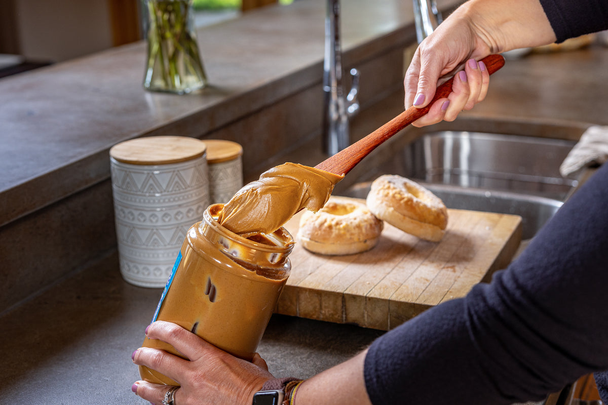 wood honey stirrer and peanut butter knife - Earlywood