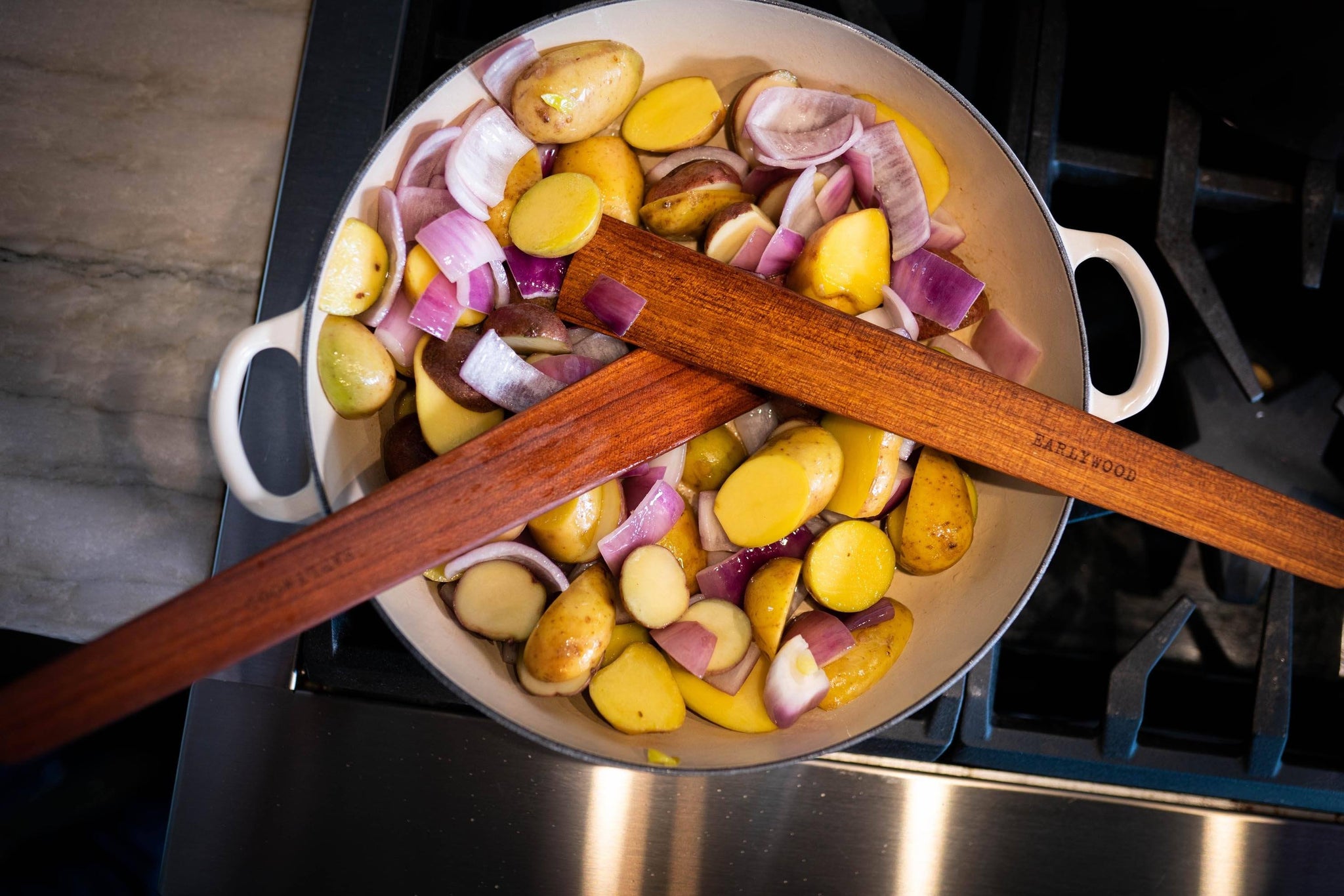 thin wooden spatula set - Earlywood